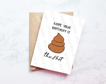 Poop Birthday Card | Etsy