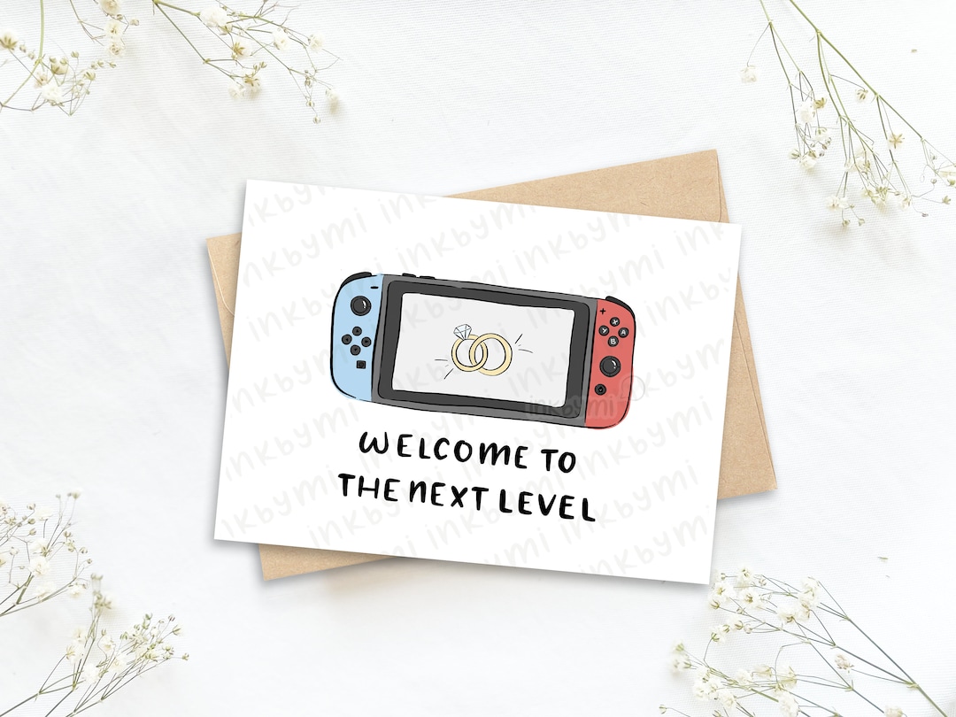 Engagement Gamer Card | Nintendo Switch Card | Funny Wedding Card ...