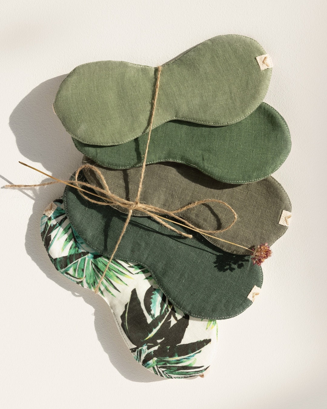 Linen Eye Sleep Mask Sleeping Organic Oeko-tex Standard Blindfold Eye ...