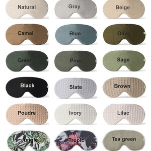 Oversized Linen Eye Sleep Mask Sleeping • Organic Oeko-tex Standard ...