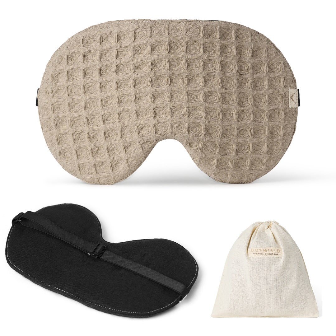 Oversized Linen Eye Sleep Mask for Sleeping 100%organic Cotton Travel ...