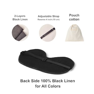 Oversized Linen Eye Sleep Mask Sleeping • Organic Oeko-tex Standard ...