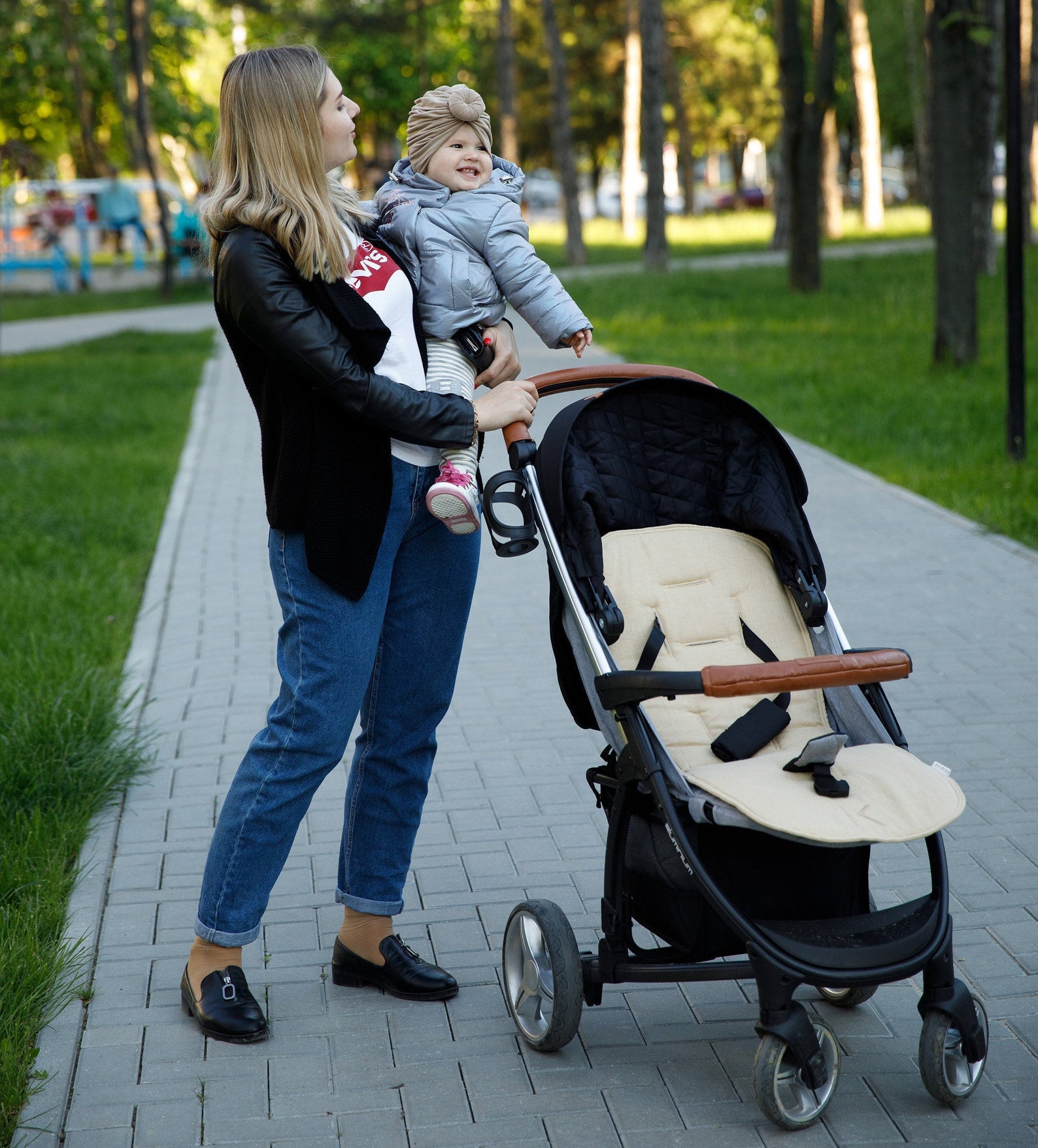 Organic Linen Pram Liner Universal Stroller Pad Baby Stroller - Etsy