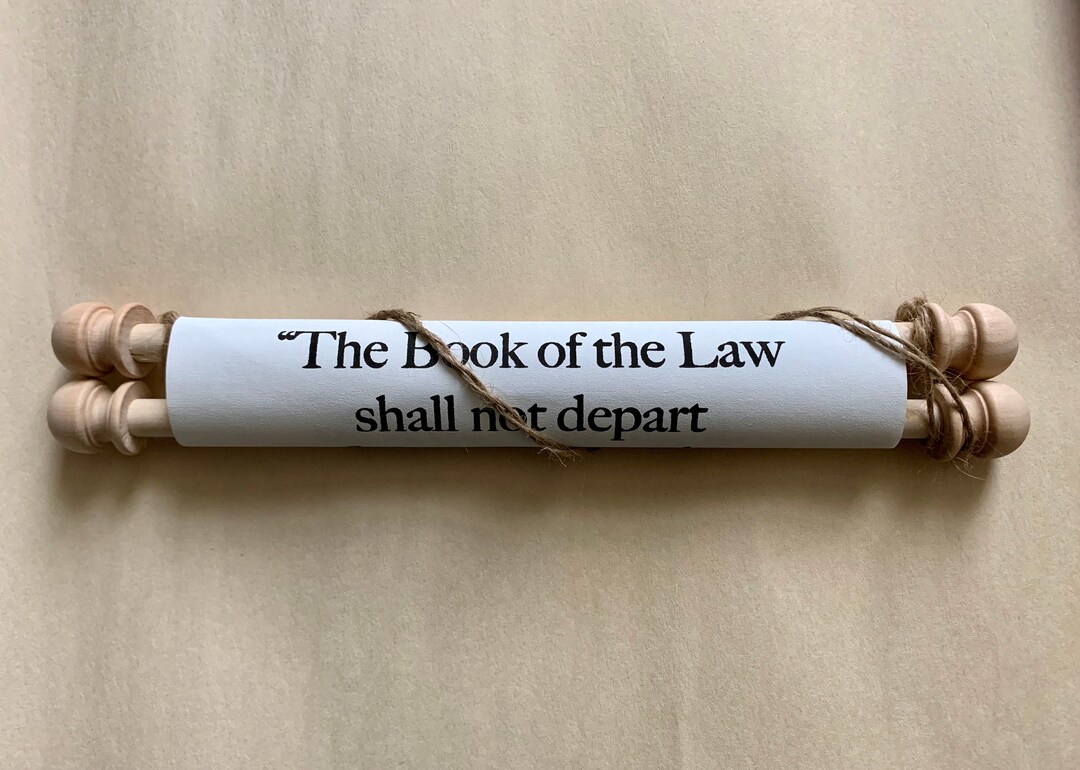 The Memory Scrolls Cotton Canvas, "the Book of the Law" Christian ...