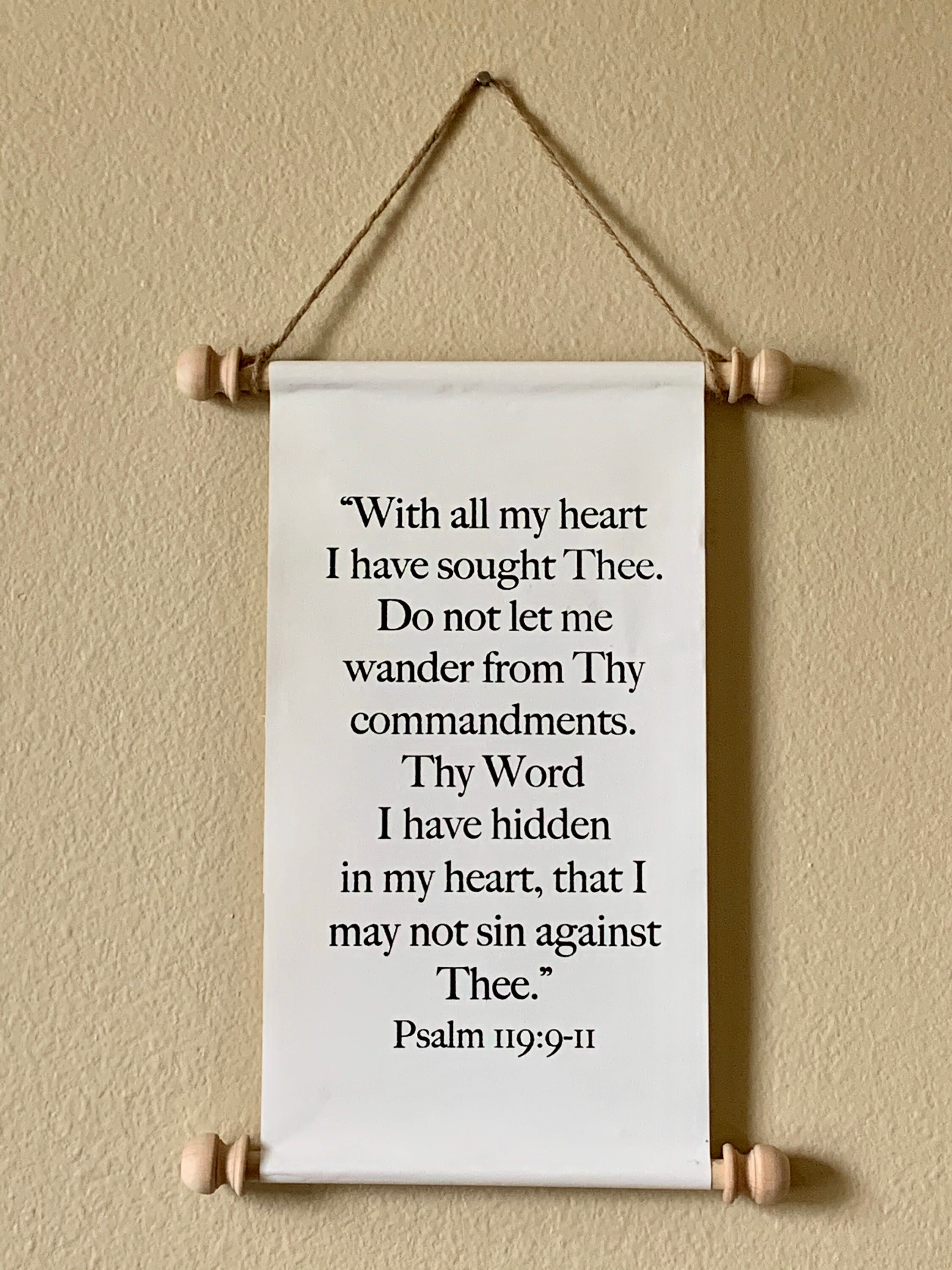 The Memory Scrolls "with All My Heart I Have Sought Thee" Cotton Canvas ...