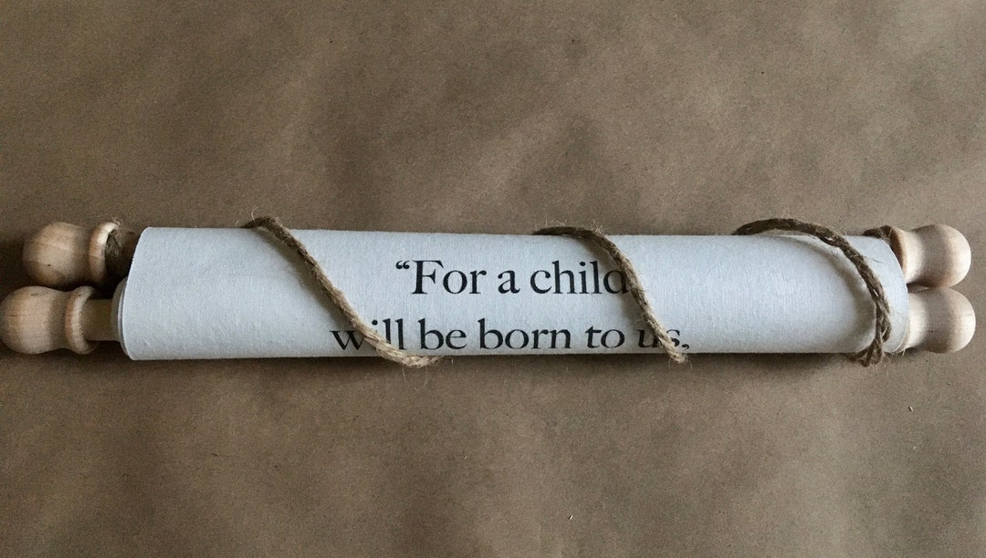 The Memory Scrolls, "for a Child Will Be Born to Us", Primed Cotton ...