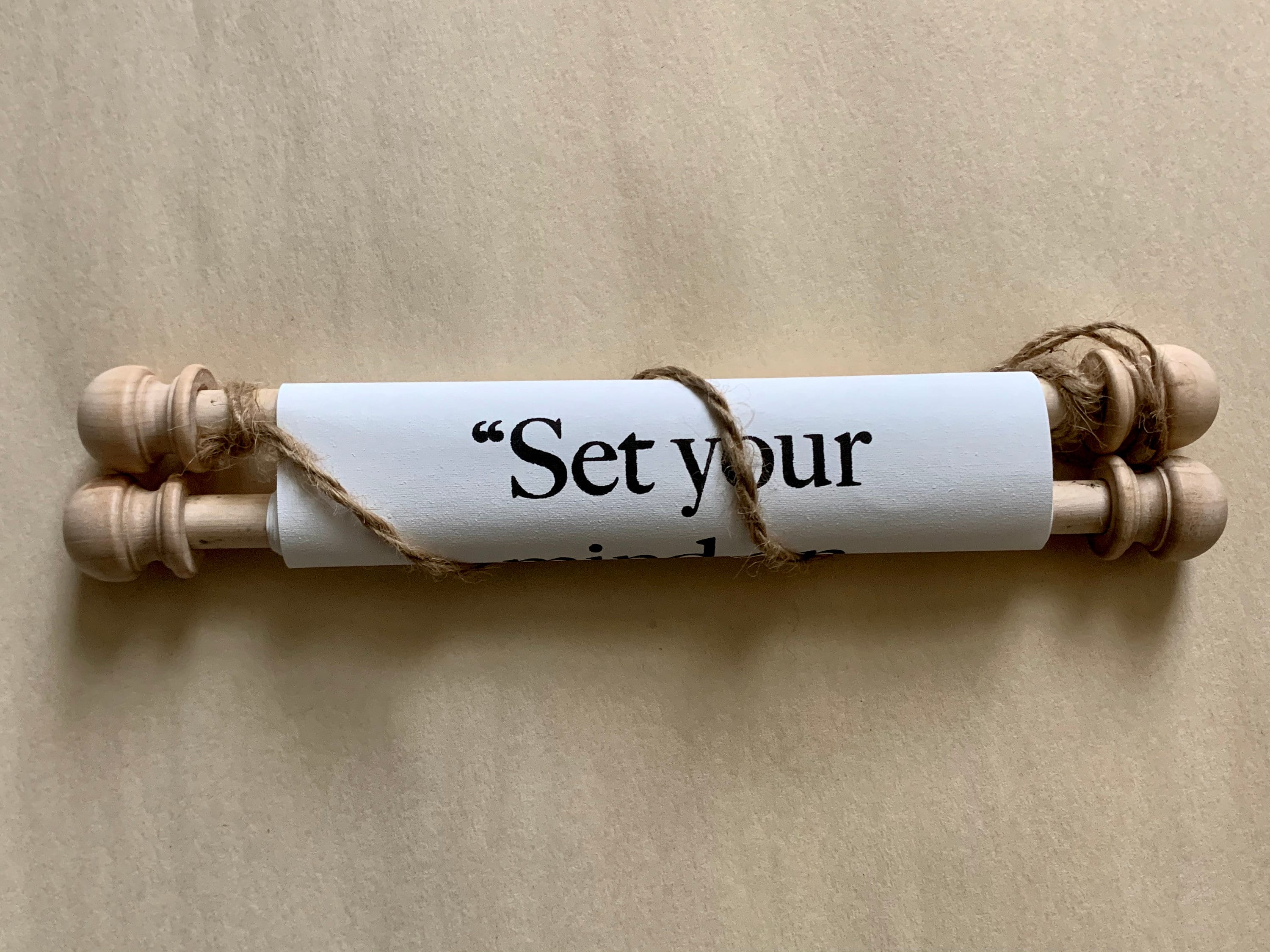 The Memory Scrolls "set Your Mind" Cotton Canvas Christian ...