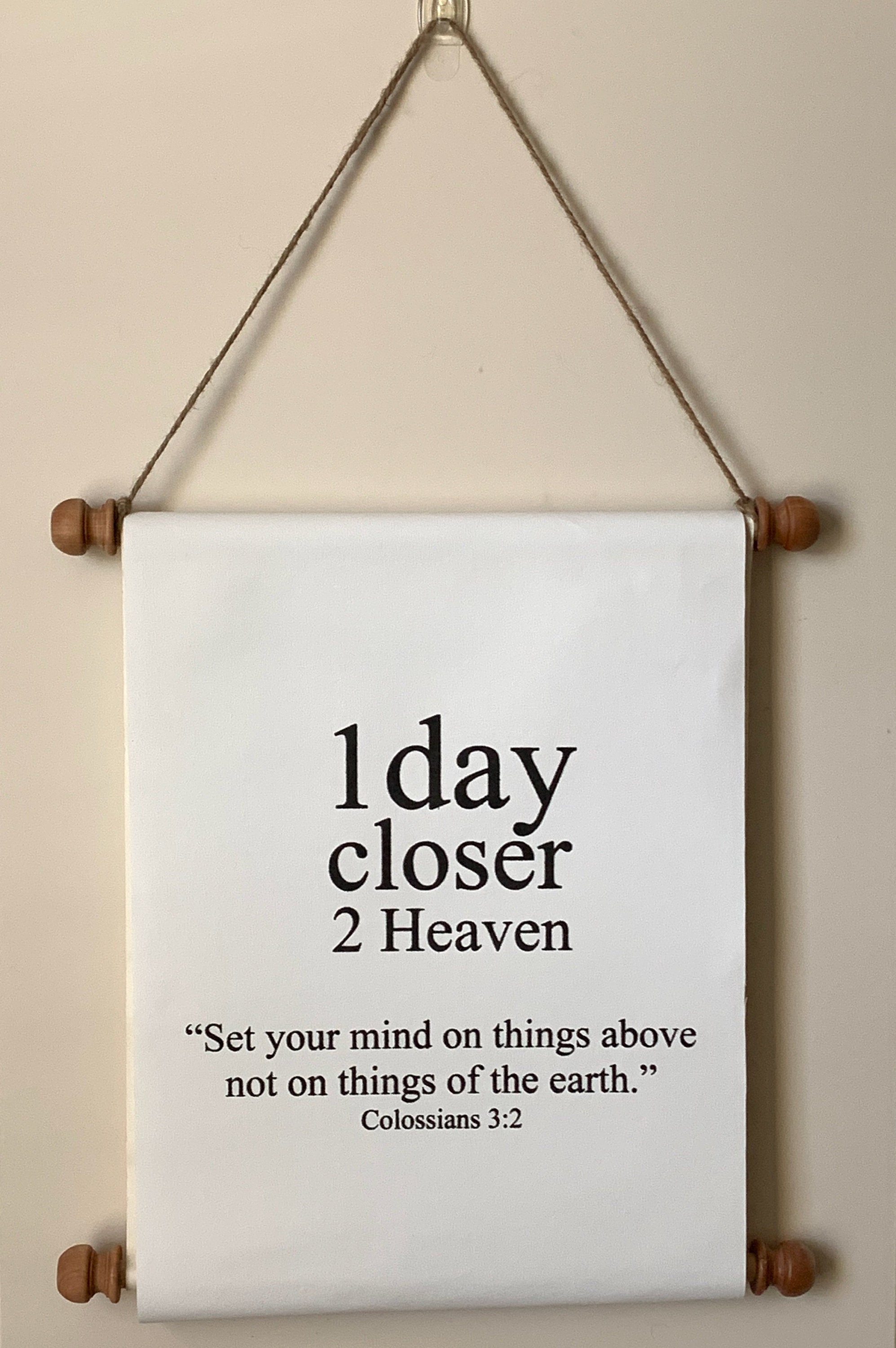 The 1 Day Closer to Heaven Memory Scroll Wall Hanging - Etsy