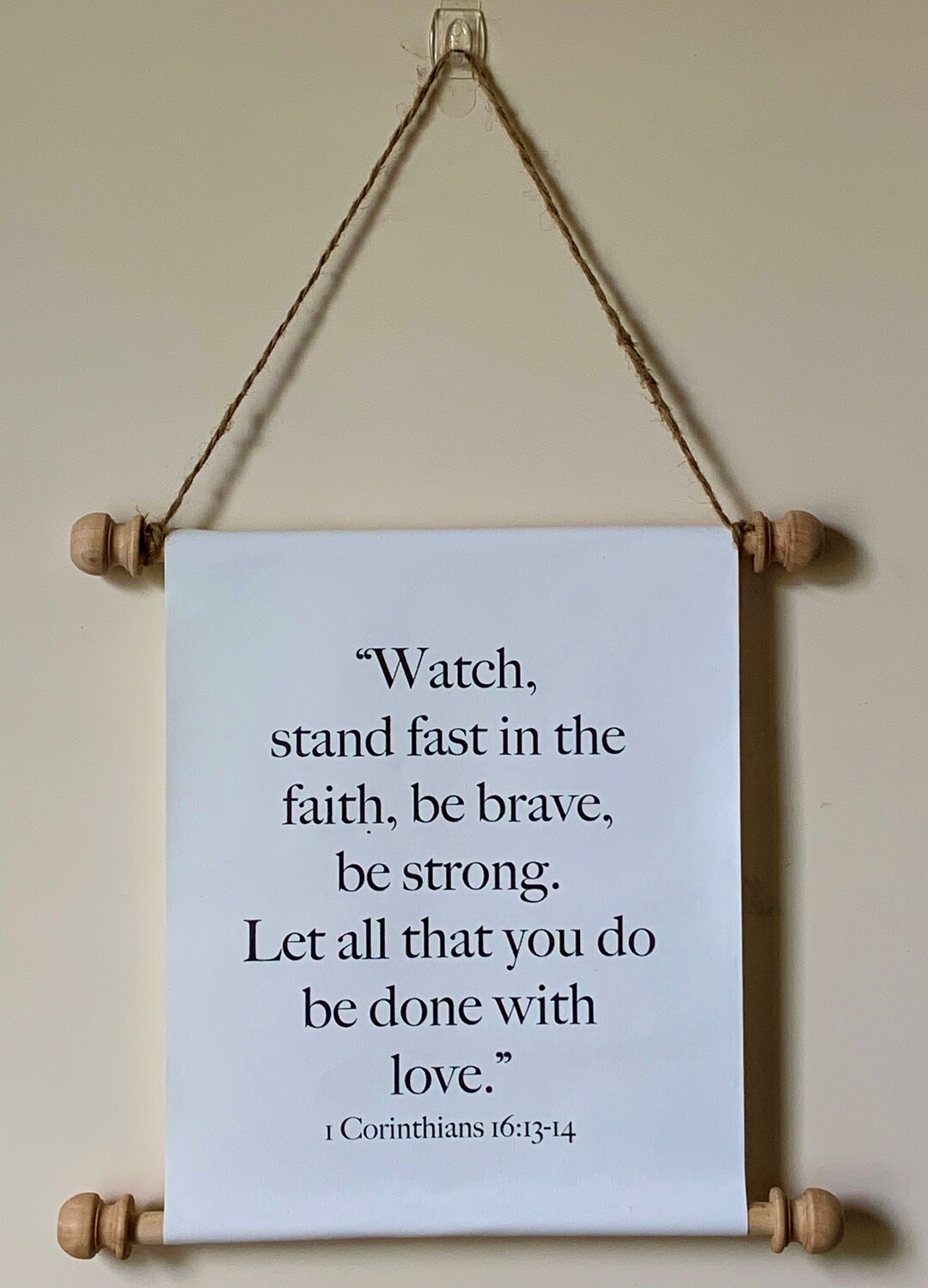 The Memory Scrolls "watch Stand Fast in the Faith" Cotton Canvas Scroll ...