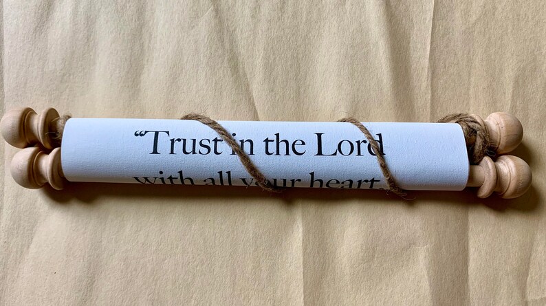 The Memory Scroll Trust in the Lord Cotton Canvas Wall Hanging Scroll ...