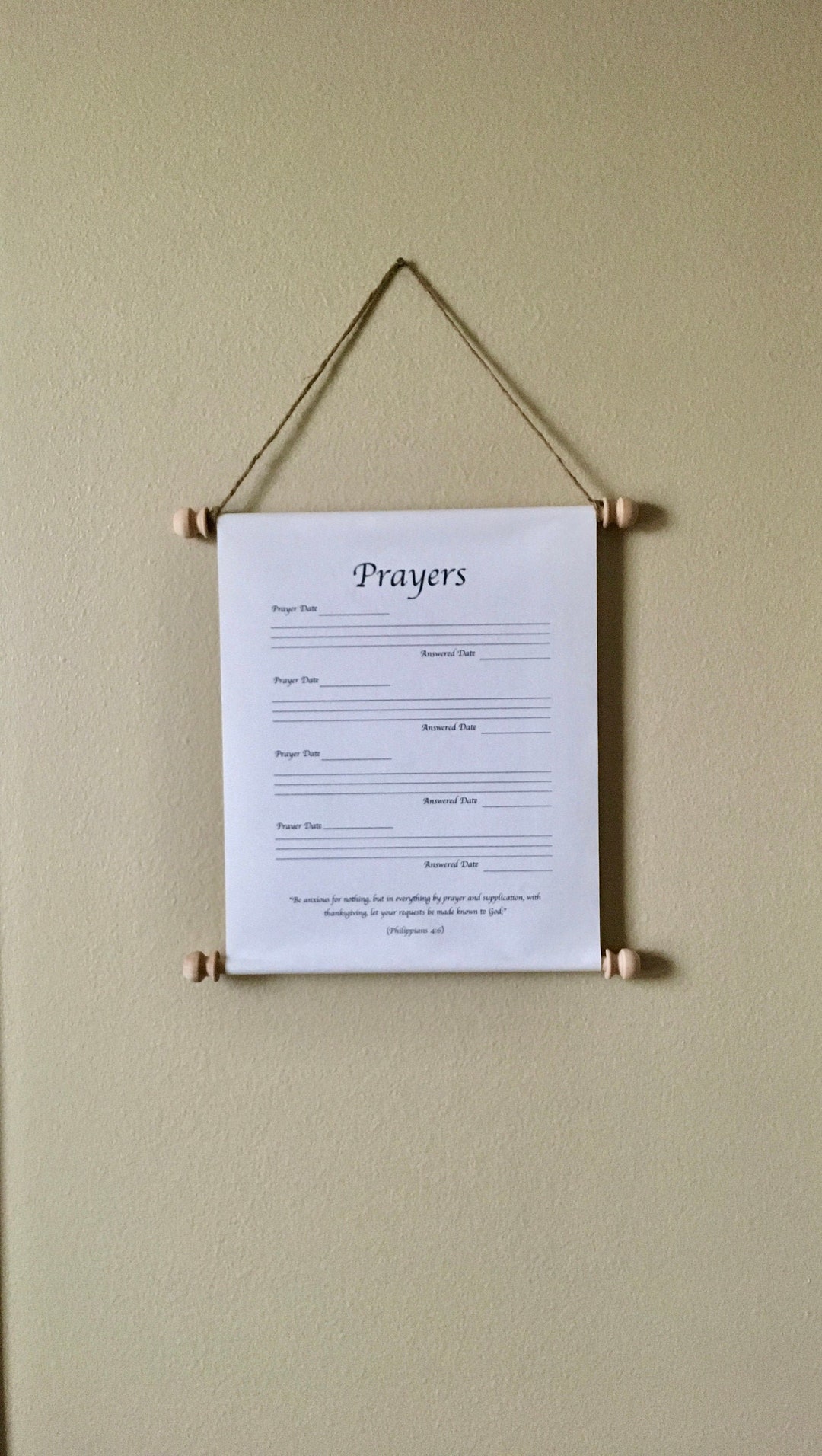 The Memory Scrolls Prayers Cotton Canvas Scroll Wall Hanging. - Etsy
