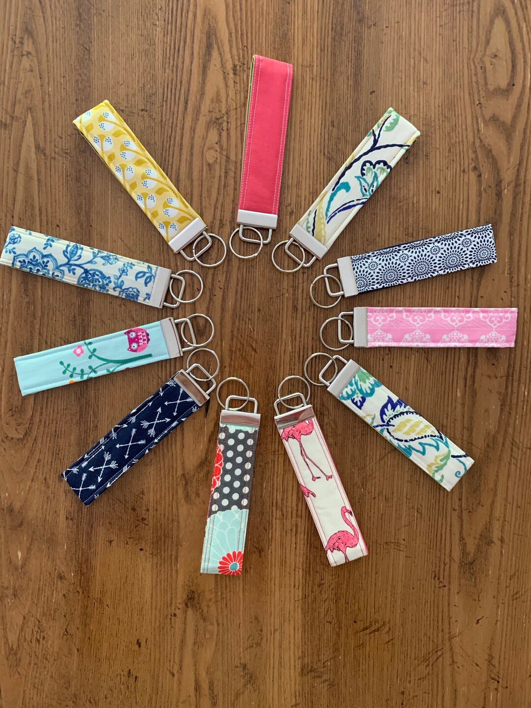 Colorful Fabric Key Fobs, Luggage Identifiers. Option to Add Lobster ...