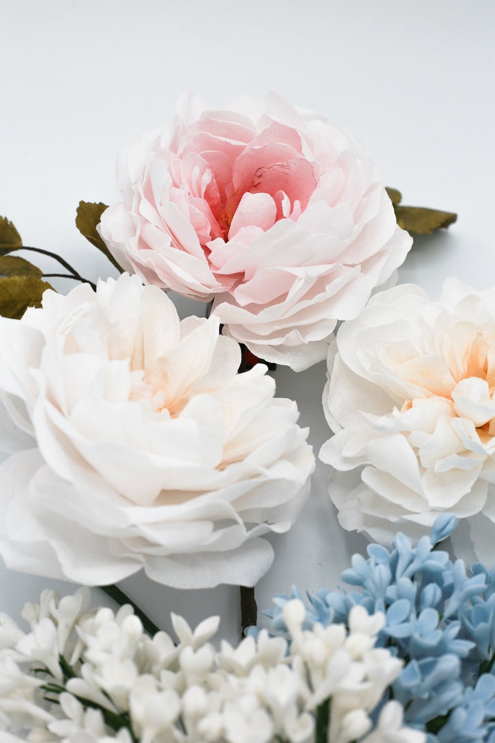 DAVID AUSTIN Rosewafer Paper Flower Torten Deko Cake | Etsy