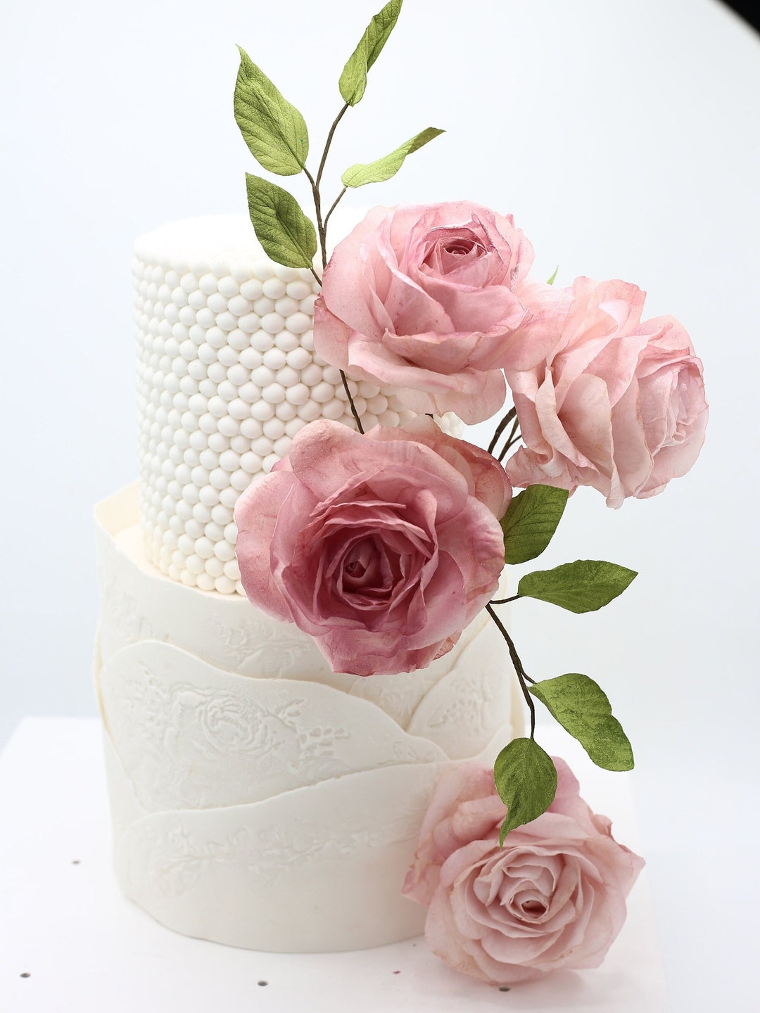 CAKE TOPPER ROSE Wafer Paper Edible Flowers Wedding Cake - Etsy