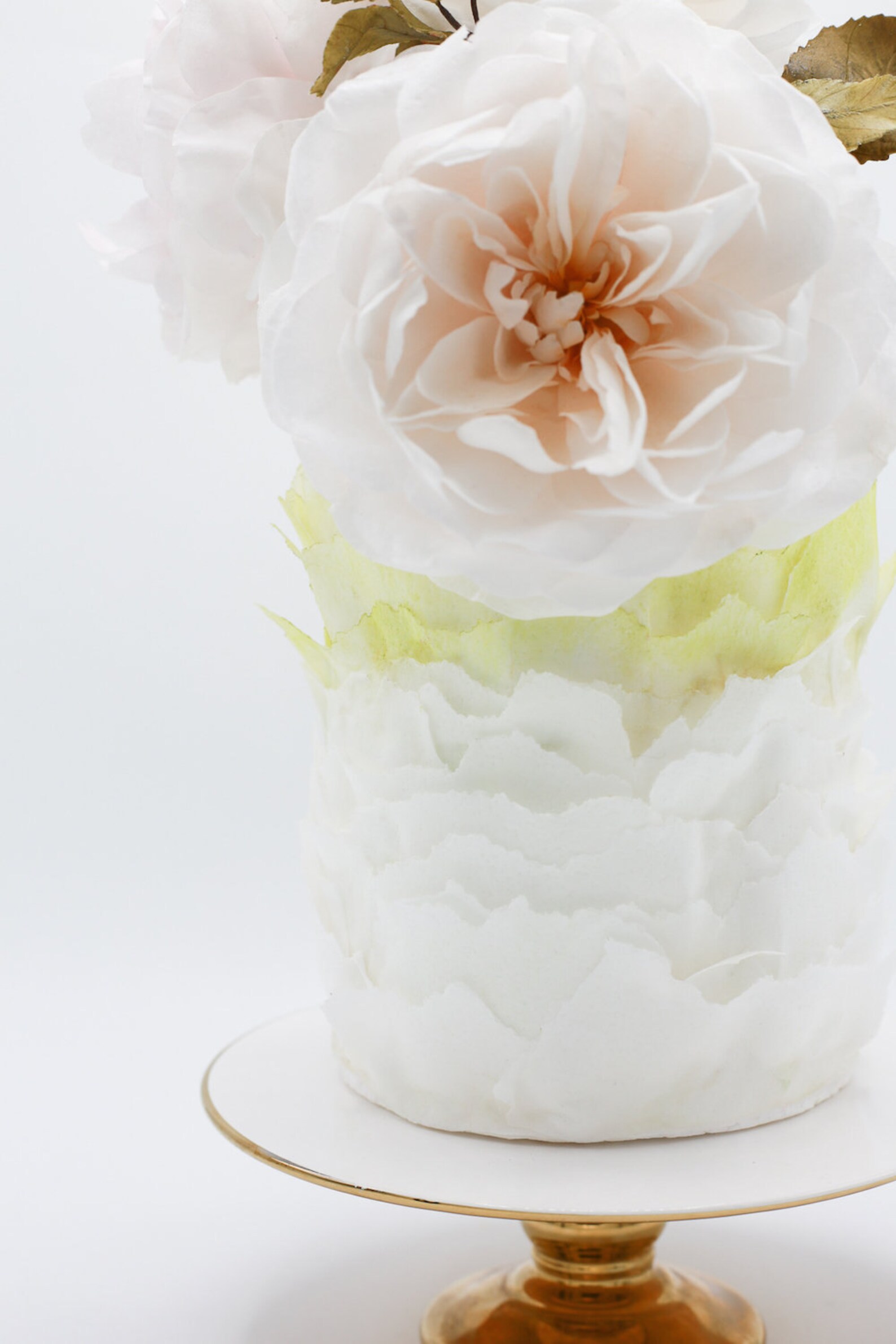 DAVID AUSTIN Rosewafer Paper Flower Torten Deko Cake | Etsy