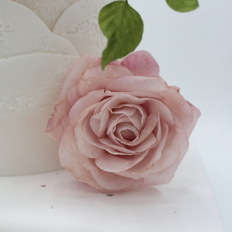 CAKE TOPPER ROSE Wafer Paper Edible Flowers Wedding Cake - Etsy