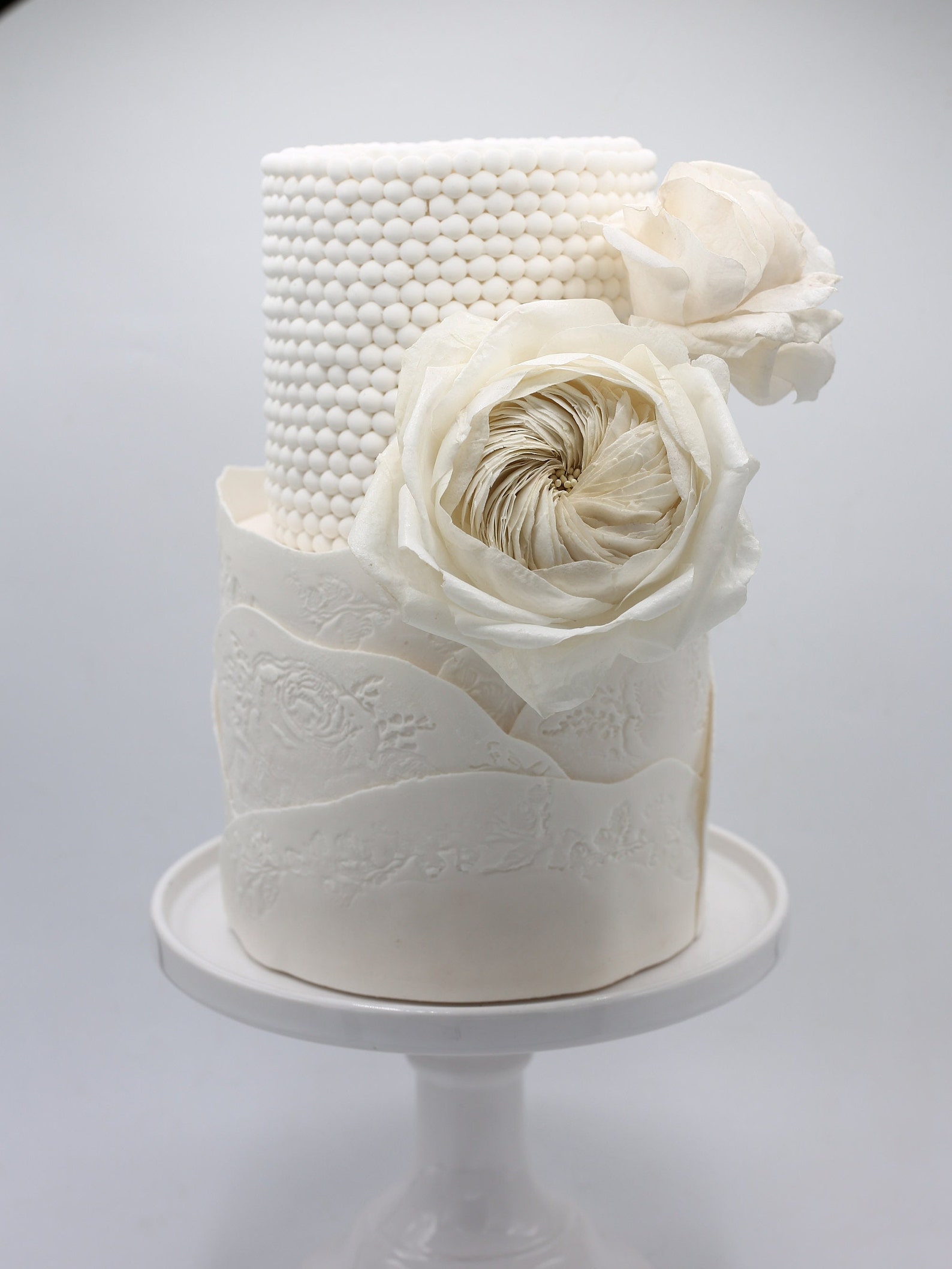 DAVID AUSTIN Rose,wafer Paper Flower, Torten Deko, Cake Topper, Wedding ...