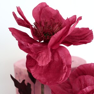 POPPY WAFER PAPER Flower Cake Topper, Wafer Paper Flower for Cake ...