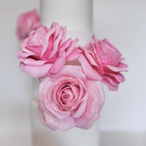 CAKE TOPPER, ROSE Wafer Paper , Edible Flowers, Wedding Cake Decor ...