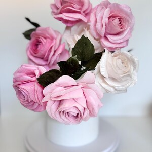 CAKE TOPPER, ROSE Wafer Paper , Edible Flowers, Wedding Cake Decor ...