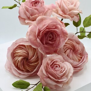 CAKE TOPPER, ROSE Wafer Paper , Edible Flowers, Wedding Cake Decor ...