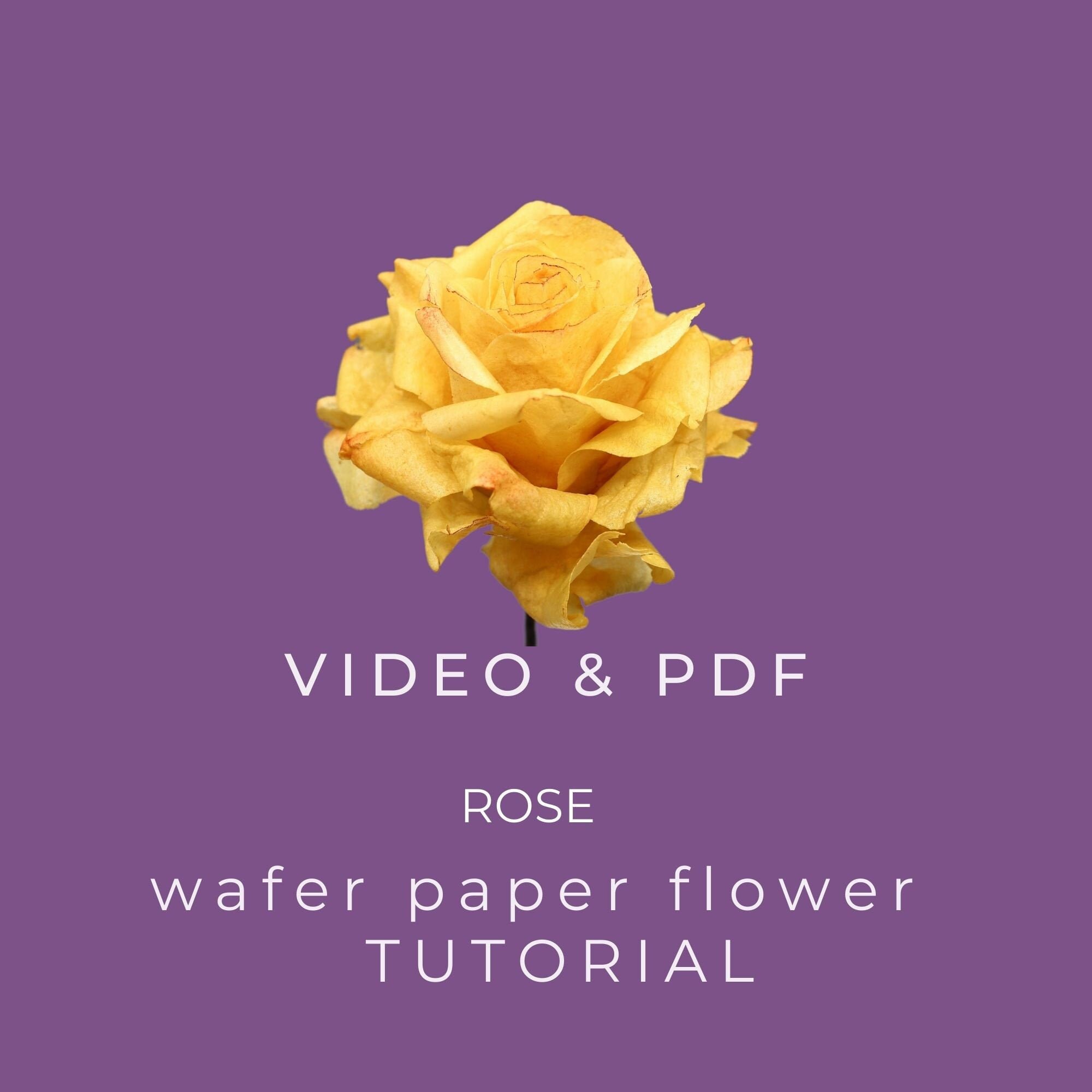 VIDEO Pdf WAFER PAPER Rose tutorial edible flowers | Etsy