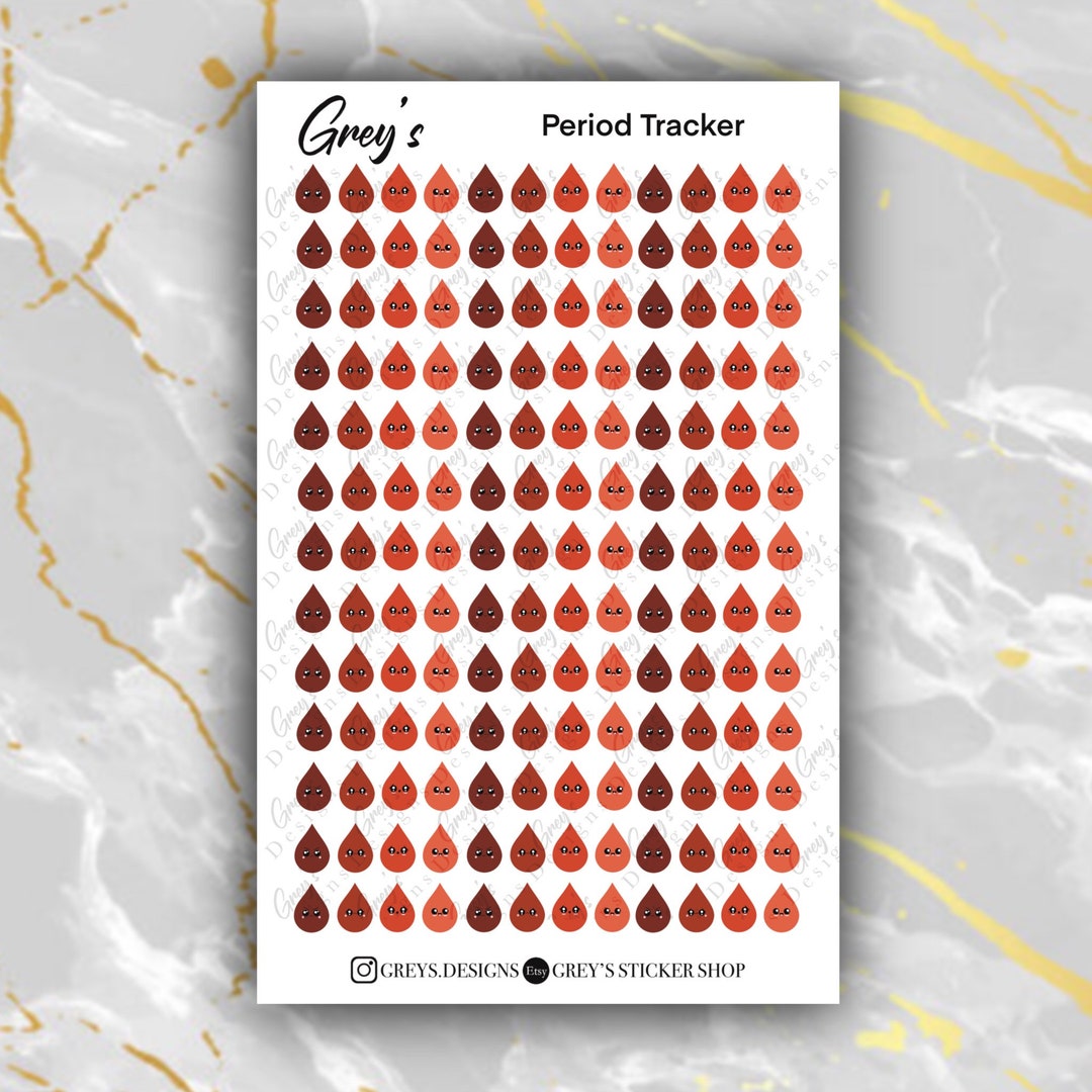 Period Tracker Stickers Sheet - Etsy