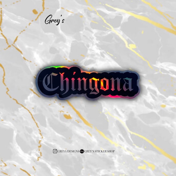 Holographic Chingona Sticker - Etsy