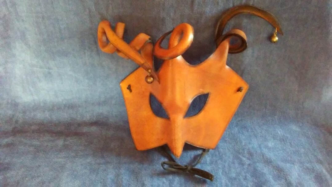 Leather Renn Faire Jester's Mask - Etsy