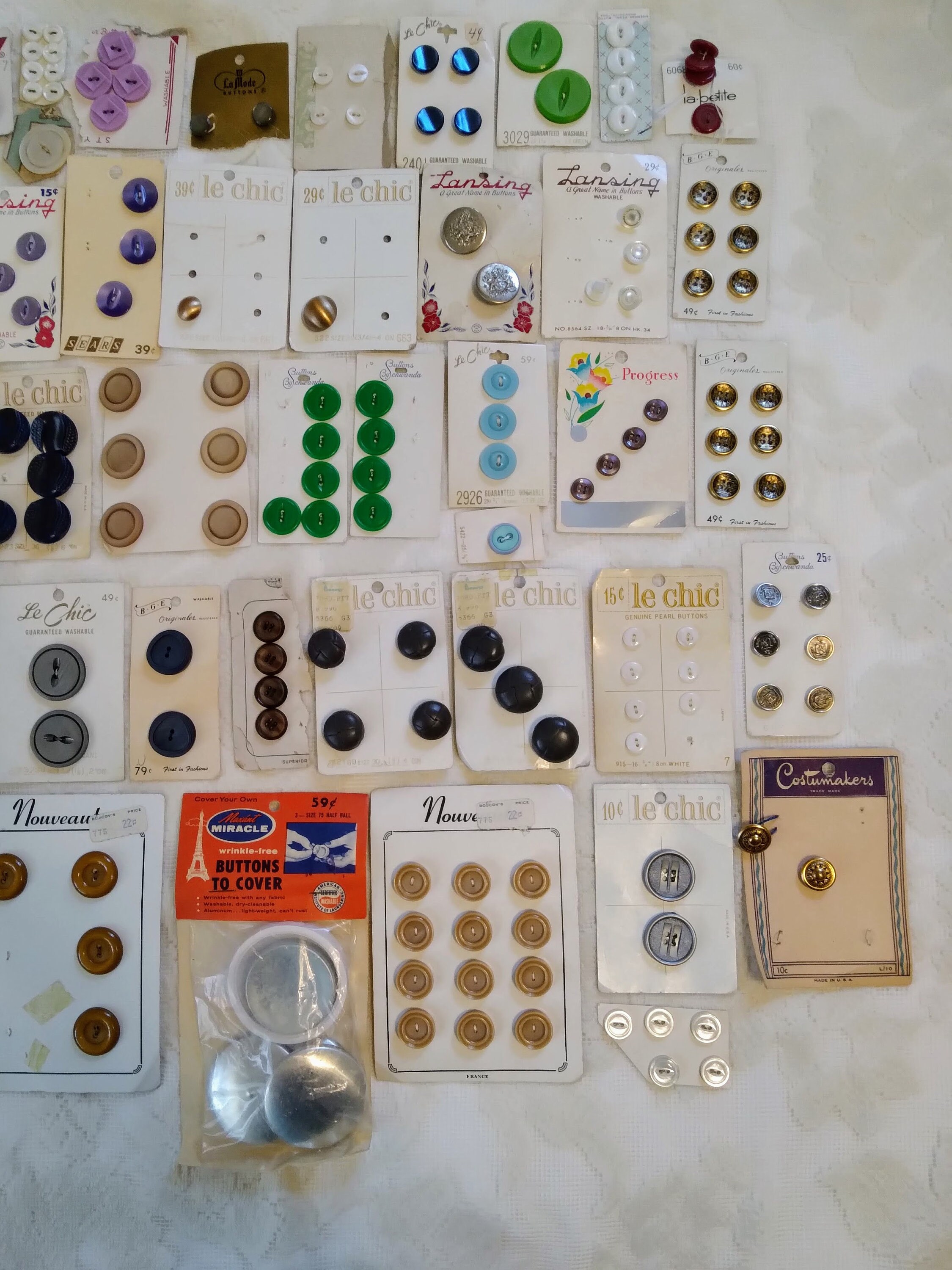 Lot of Vintage Buttons on Original Cards - Etsy