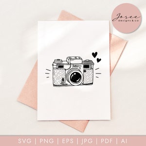 Vintage Camera SVG, Doodle Clipart, Camera PNG, Photography Svg, Hand ...