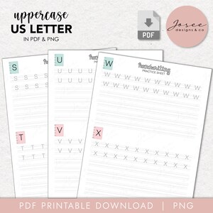 Neat Handwriting Practice Sheet, PDF Printable, Uppercase and Lowercase ...