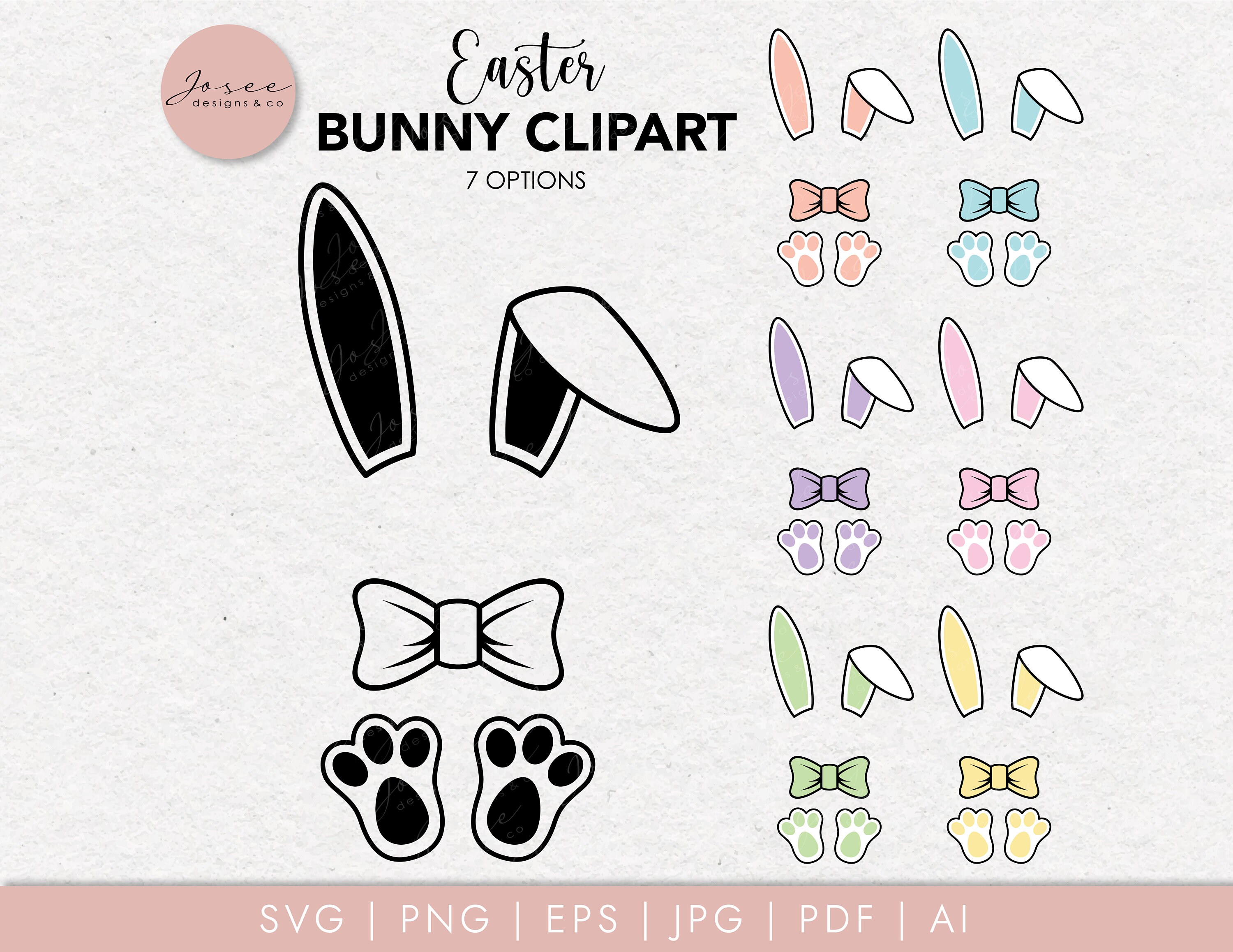 Easter Bunny SVG Bunny SVG Rabbit Feet Svg Bunny Ears Svg | Etsy