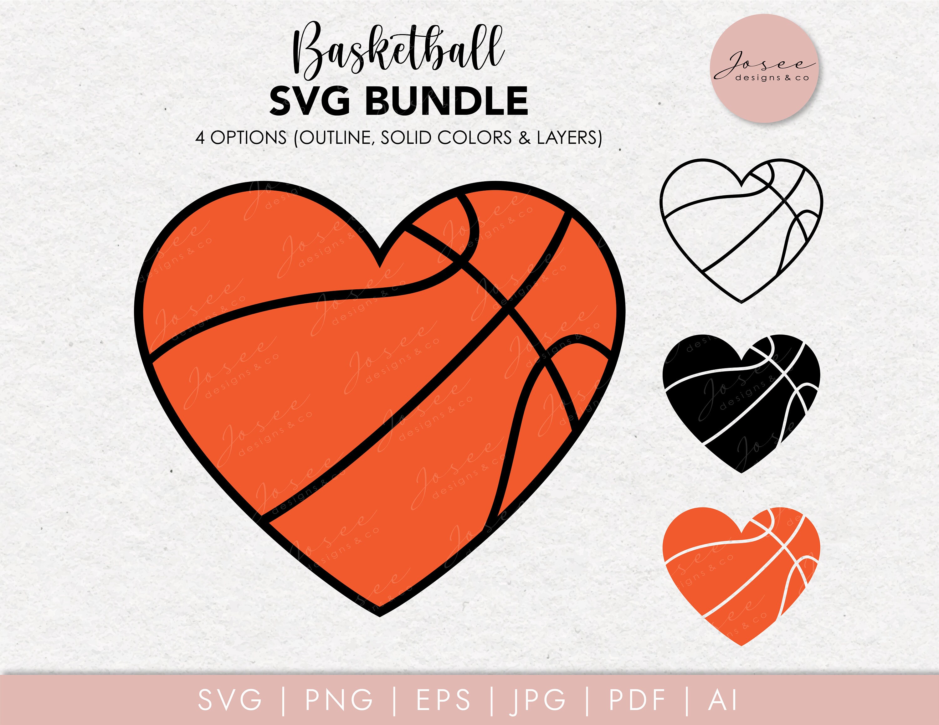 Basketball Heart SVG, Sports Svg Bundle, Basketball Lover, Basketball Heart Outline, Basketball ...