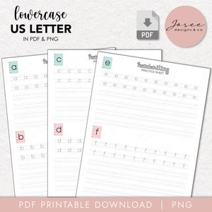 Neat Handwriting Practice Sheet, PDF Printable, Uppercase and Lowercase ...