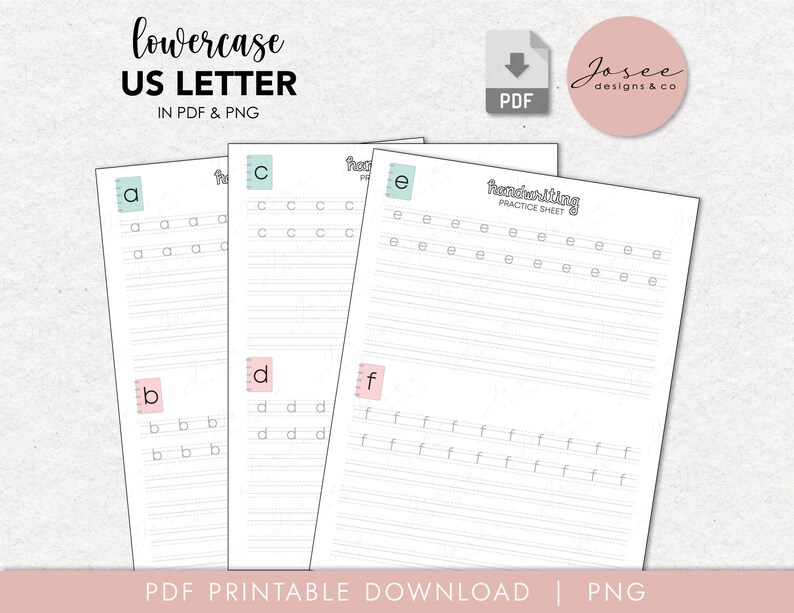 Neat Handwriting Practice Sheet PDF Printable Uppercase and - Etsy