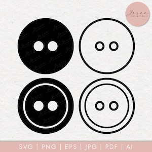 Sewing Button Svg, 2 Hole Buttons, Seamstress Svg, Tailor Svg, Button ...