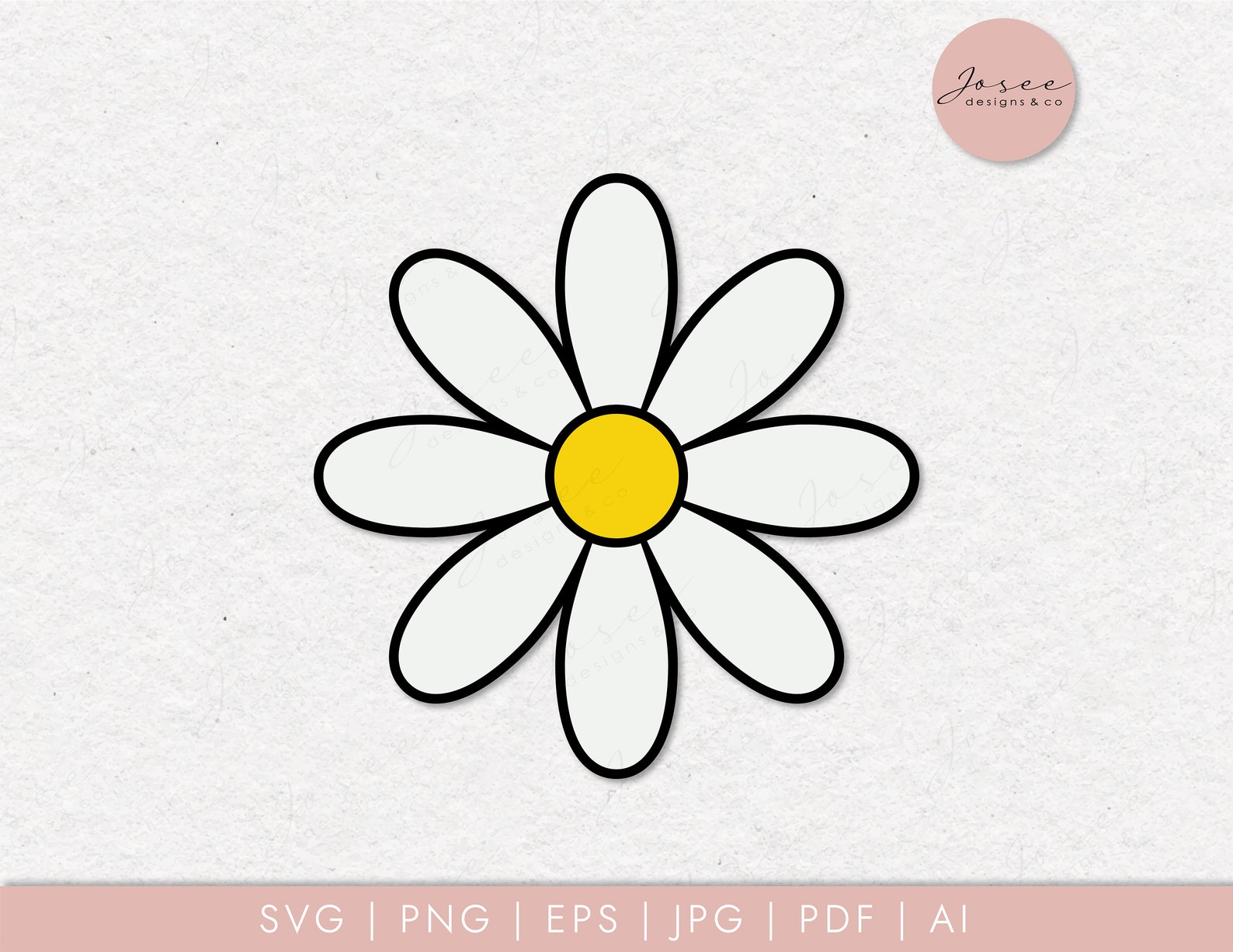 Daisy Svg Daisy Monogram Svg Spring Svg Flower SVG Floral - Etsy