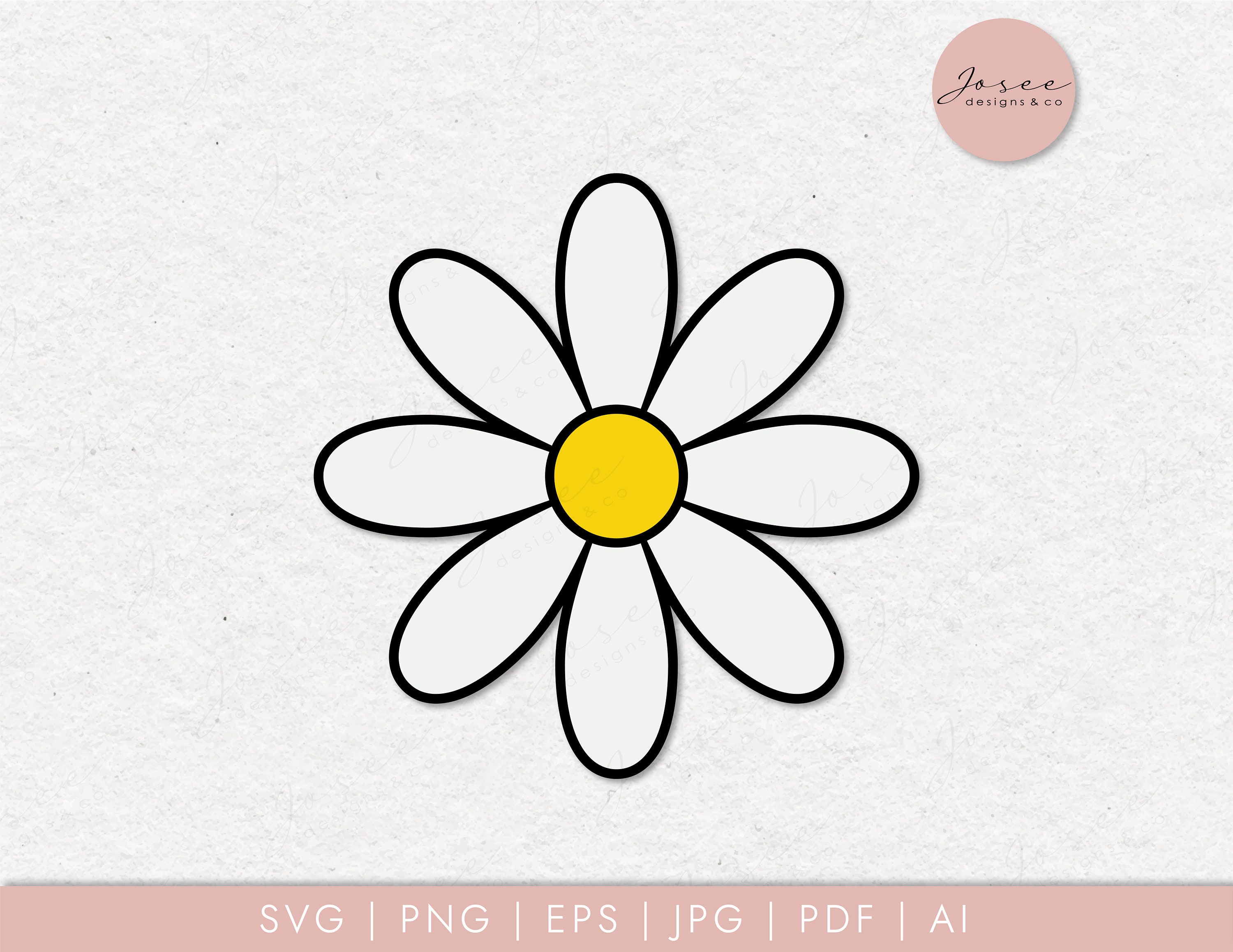 Daisy Svg Daisy Monogram Svg Spring Svg Flower SVG Floral - Etsy