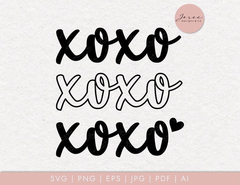 XOXO SVG Love Svg Kiss Svg Xoxo Heart Svg Cupid Svg - Etsy