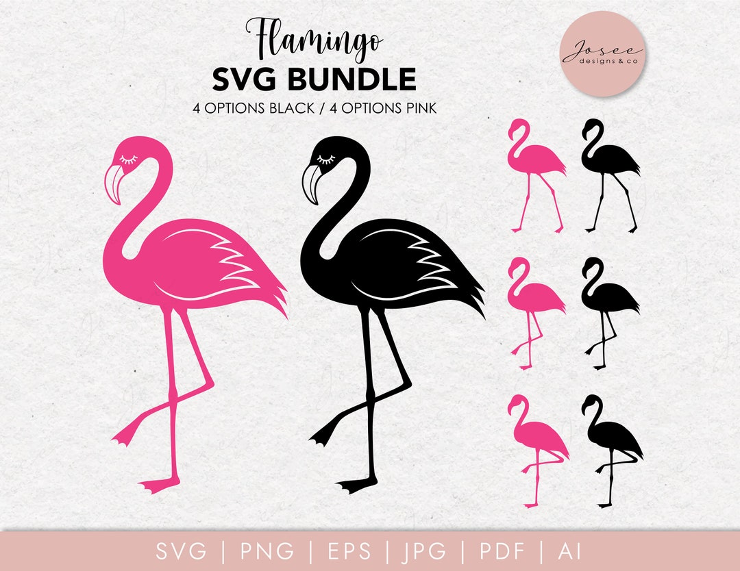 Flamingo SVG, Flamingo Clipart, Flamingo Cut File, Vector Flamingo ...