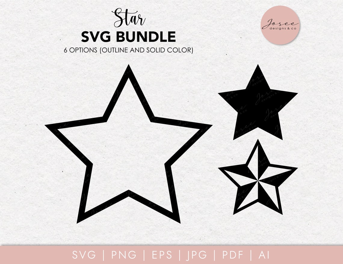 Star Svg Bundle, Star Outline Svg, Star Svg, Star Clipart, Star Cutout ...