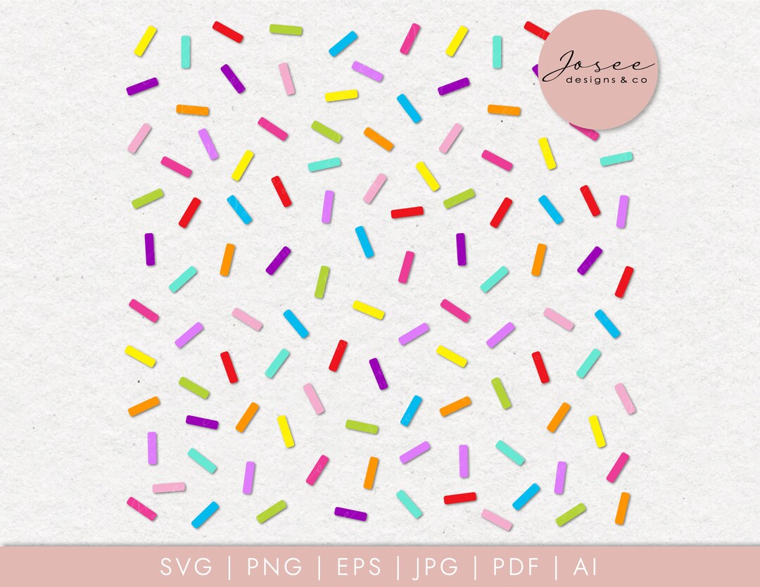 Rainbow Sprinkle Confetti, Party Confetti Svg, Birthday Svg, Confetti ...