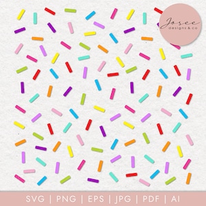 Rainbow Sprinkle Confetti, Party Confetti Svg, Birthday Svg, Confetti ...