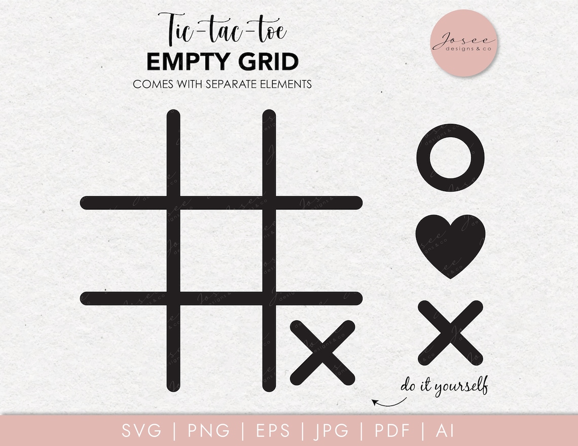 Tic Tac Toe Svg Tic Tac Toe Board Svg Tic Tac Toe Grid Svg - Etsy Canada