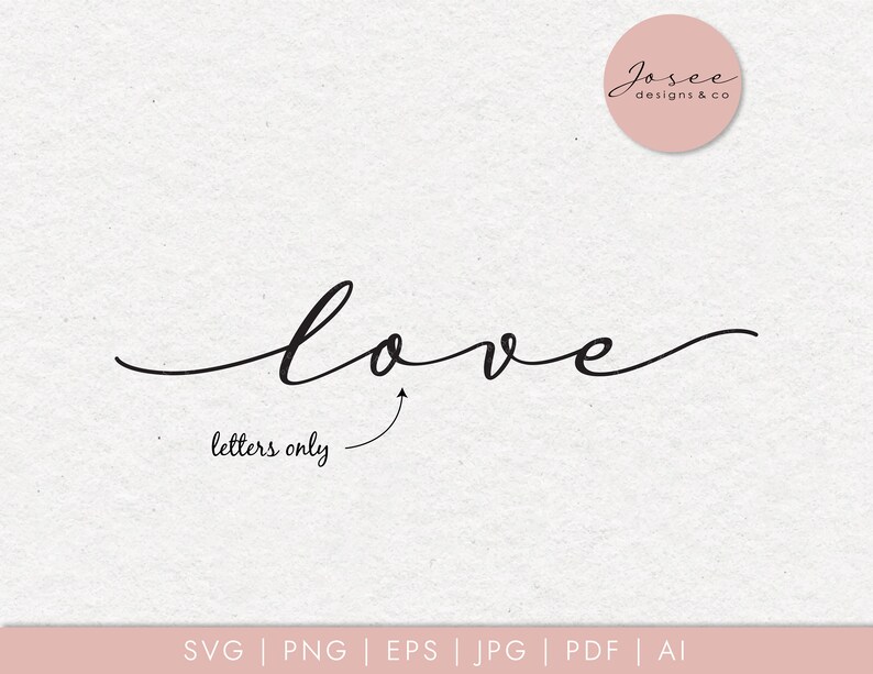 Love SVG Love Love Script Svg Love Cursive Svg Wedding - Etsy