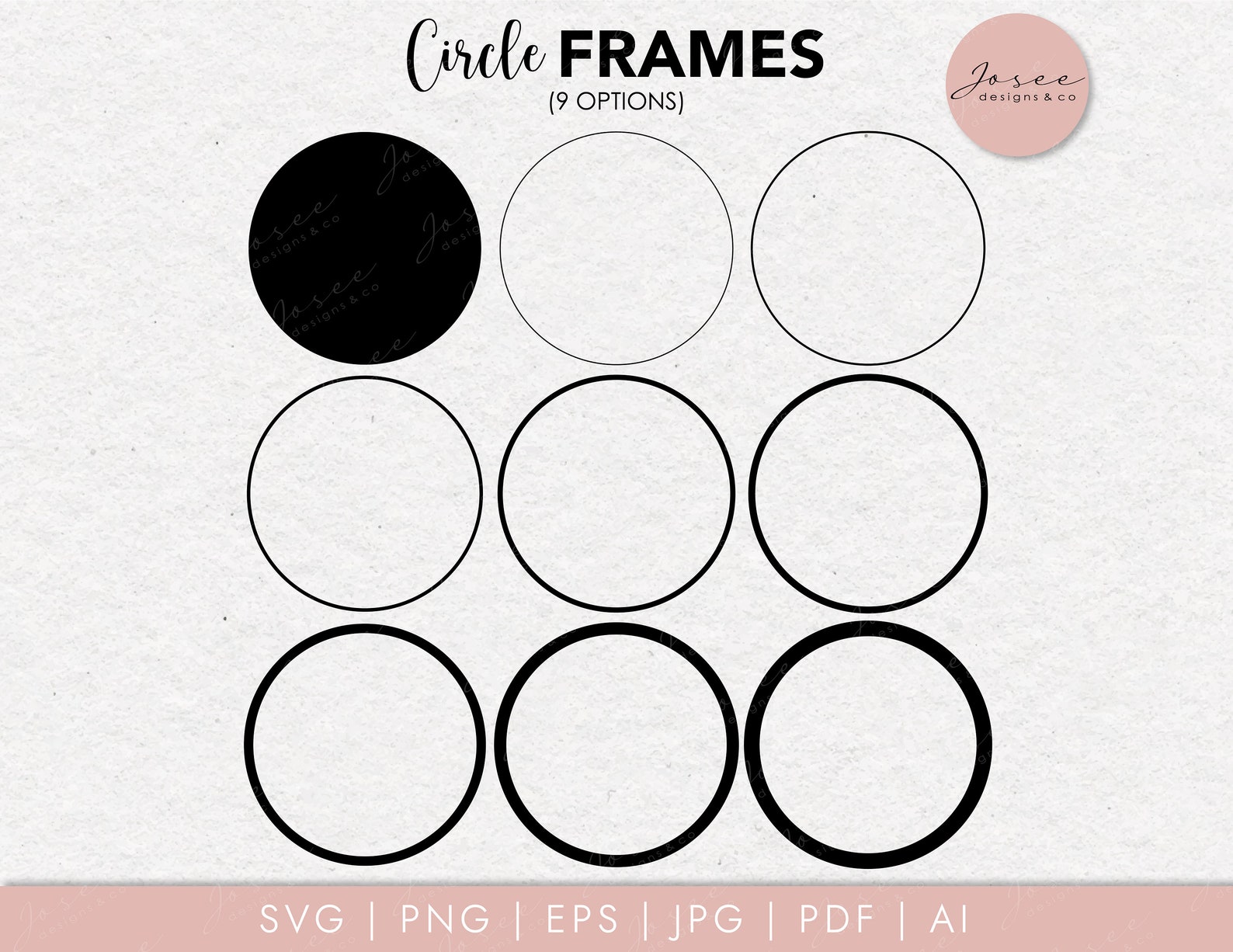 Circle Frame Svg Circle SVG Circle Monogram Svg Circle - Etsy