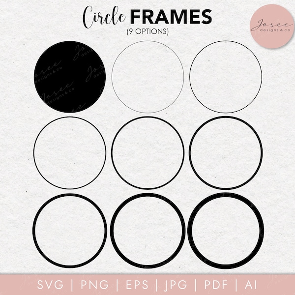 Circle Frame Svg - Etsy