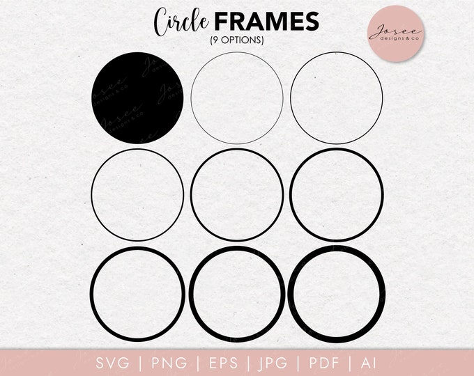 Circle Svg, Circle Outline Svg, Circle Monogram, Circle Frame, Round ...