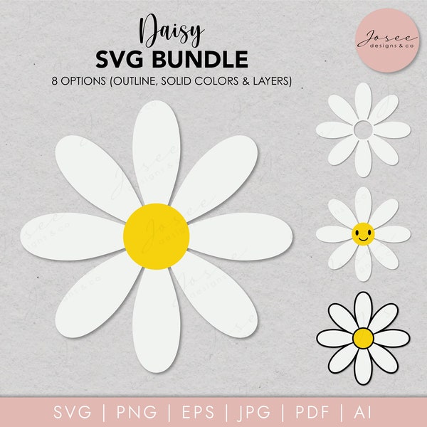 Daisy Flower Svg - Etsy